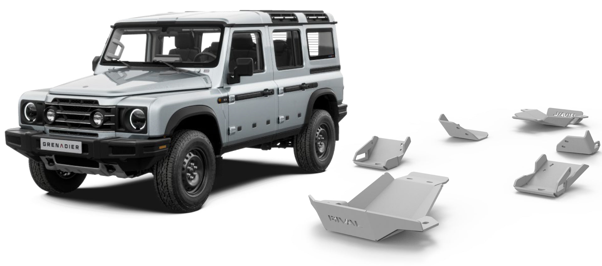 RIVAL4x4 underbody protection set (engine+gearbox) for Ineos Grenadier